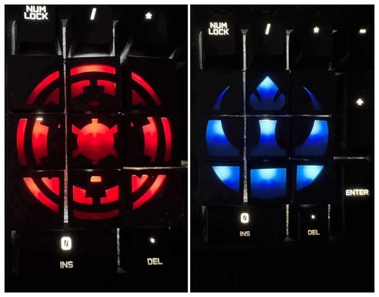 Galactic Empire and Rebel Alliance Keycap Set (Which side will you ...