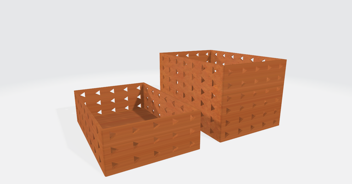 Tall and Small Triangle Bins by cSandra | Download free STL model ...