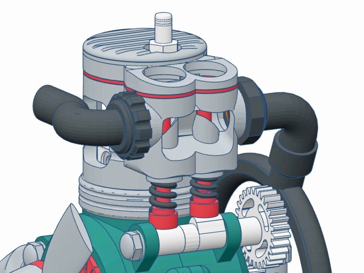 3 Cylinder Radial Engine by Bootjevaarder | Download free STL model ...