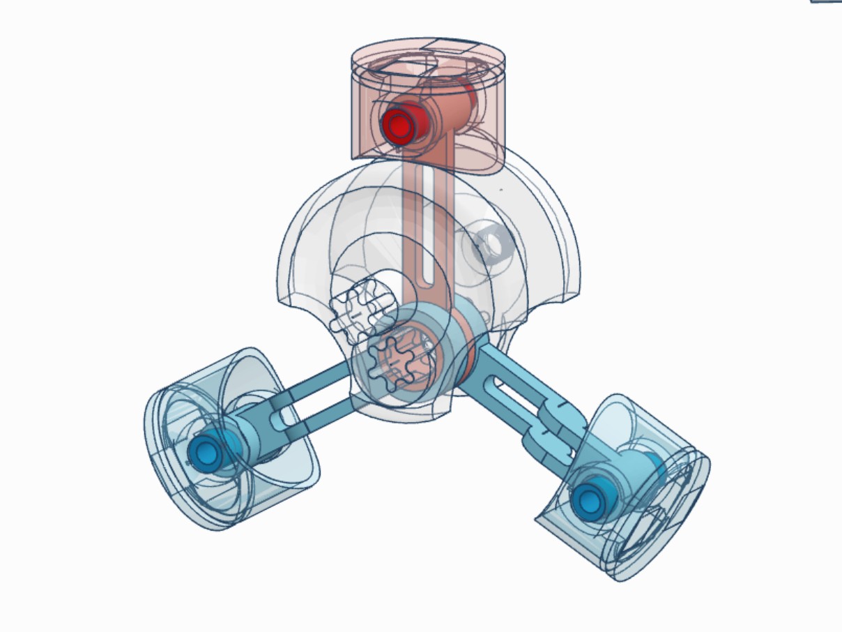 3 Cylinder Radial Engine by Bootjevaarder | Download free STL model ...