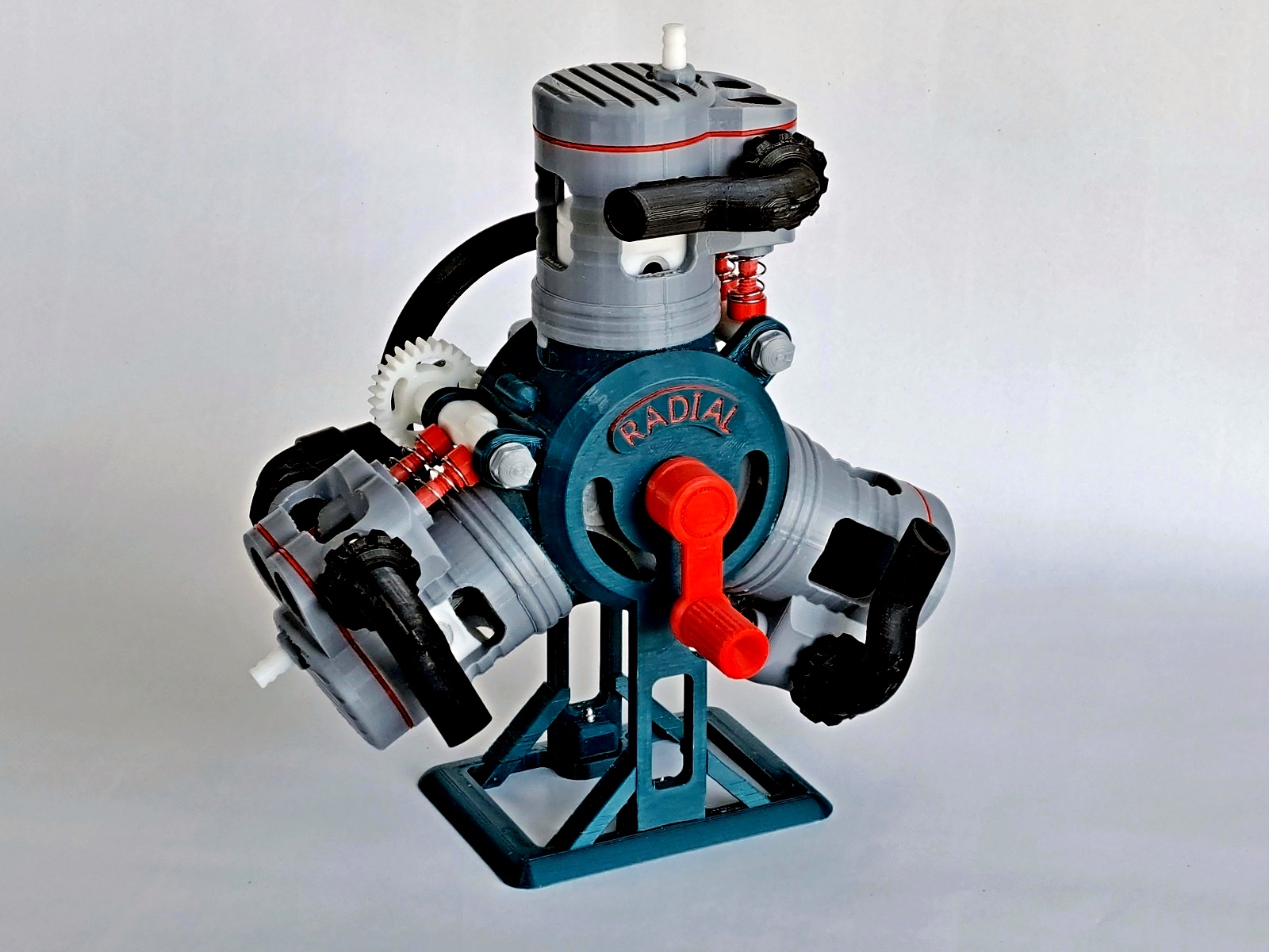 3 Cylinder Radial Engine by Bootjevaarder | Download free STL model ...