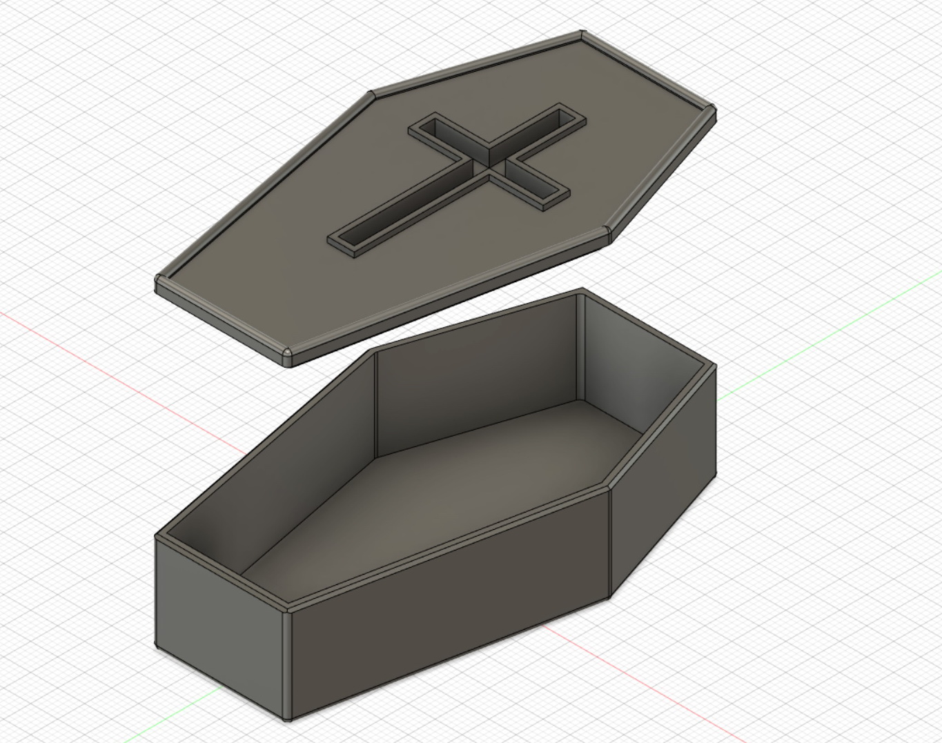 Toy coffin with lid by Kartoshka | Download free STL model | Printables.com