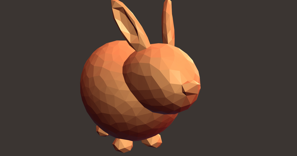 Low-poly rabbit / bunny by Leon Brocard | Download free STL model ...