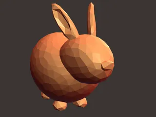 Low-poly rabbit / bunny by Leon Brocard | Download free STL model ...