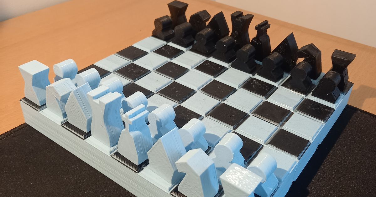 Chess set - print in place by JM036 | Download free STL model ...