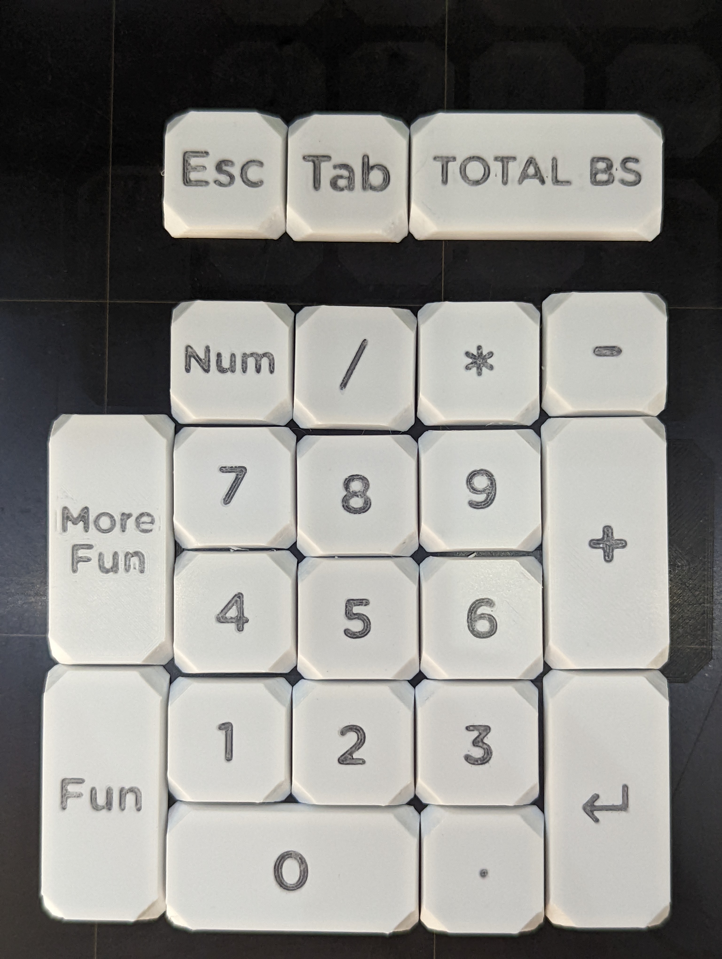 Complete low-profile Cherry MX stem keycap set optimized for 3D ...