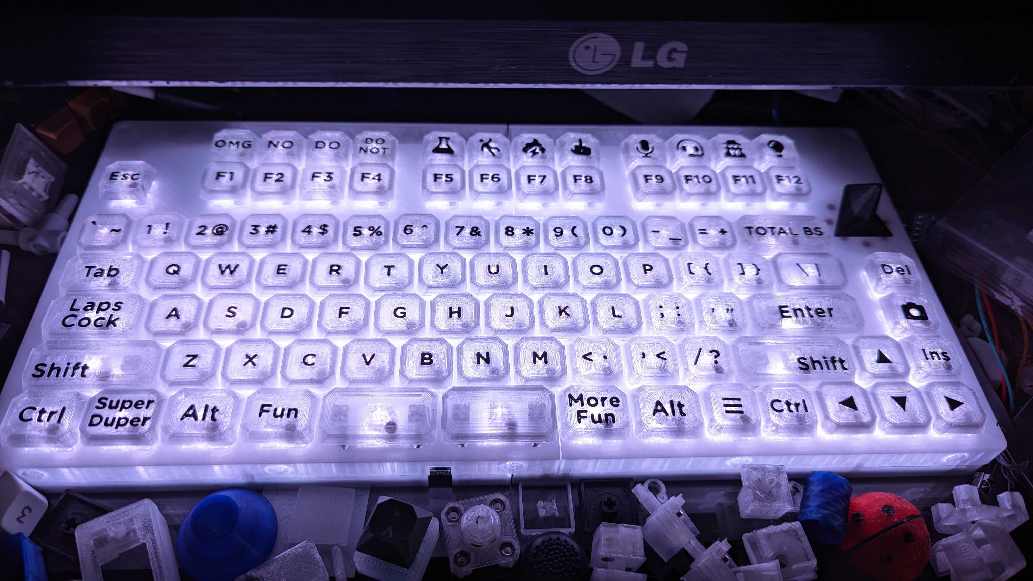 Complete low-profile Cherry MX stem keycap set optimized for 3D ...