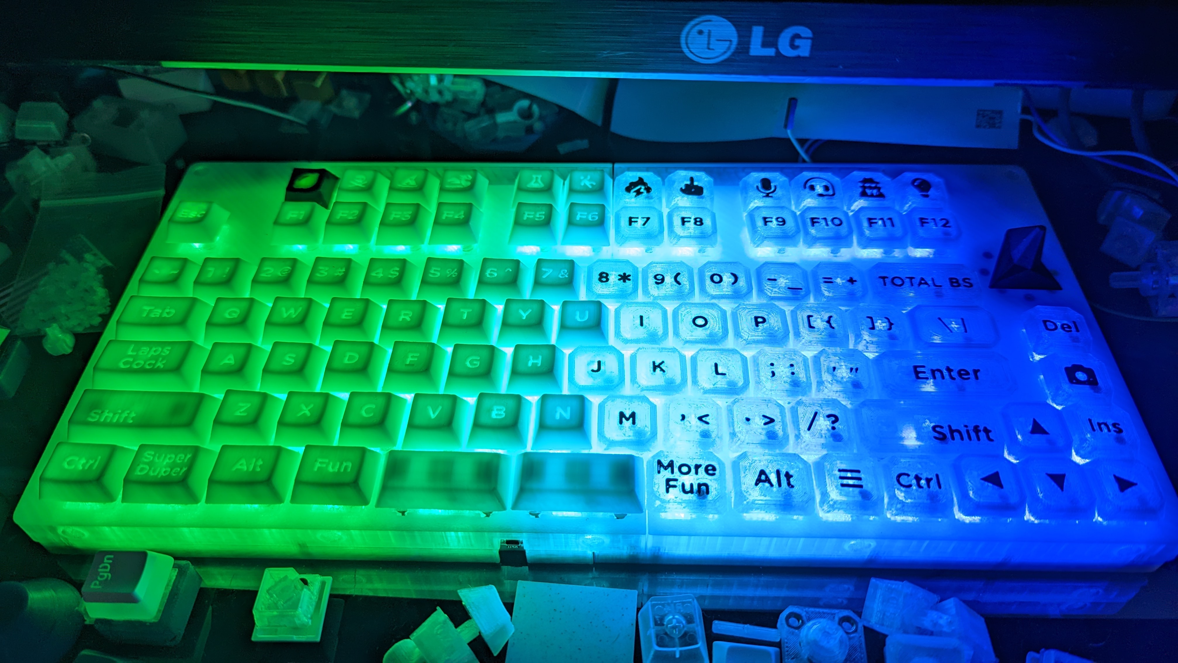 Complete low-profile Cherry MX stem keycap set optimized for 3D ...