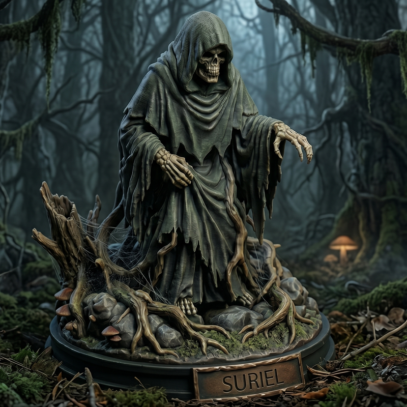 Suriel — The Truth-Teller from ACOTAR | Hooded Reaper Statue (Fan Art ...