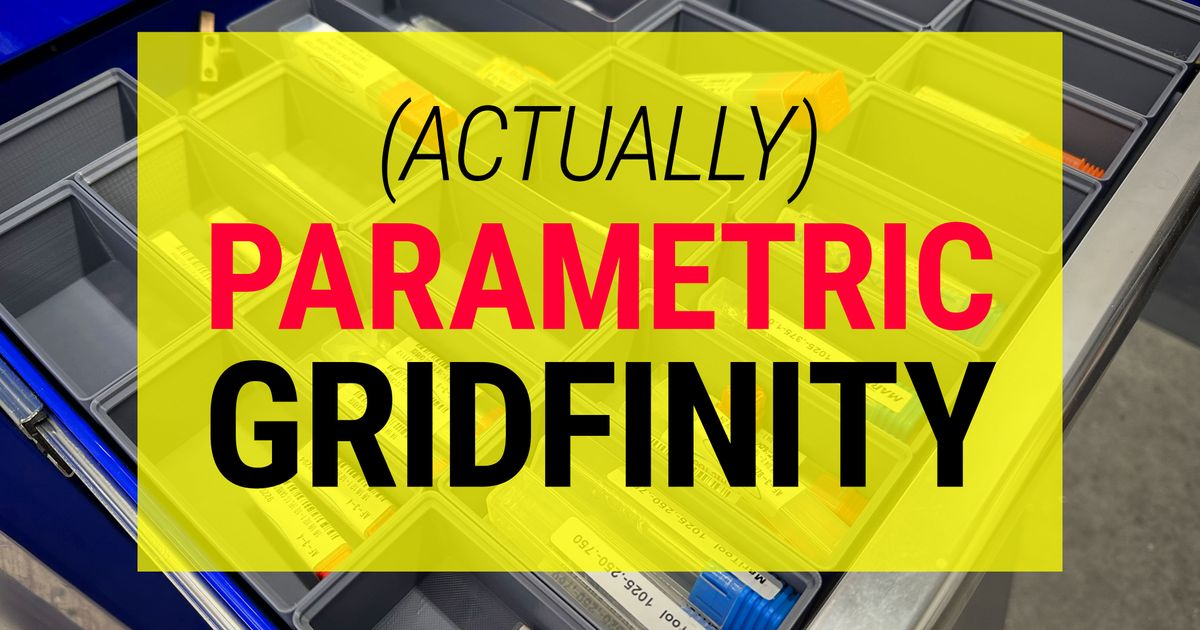 Actually Parametric Gridfinity – Base Grid + Bins by pcnc | Download free STL model | Printables.com