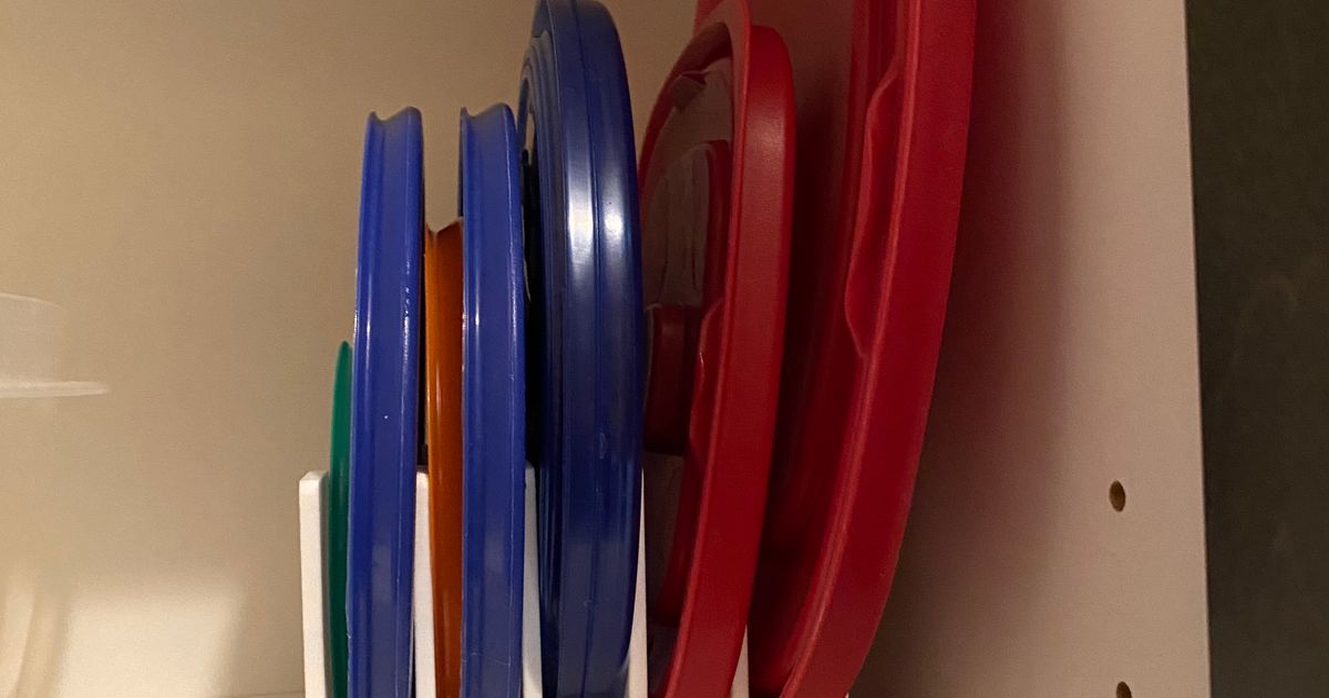 Tupperware Lid Holder by Klayton | Download free STL model | Printables.com