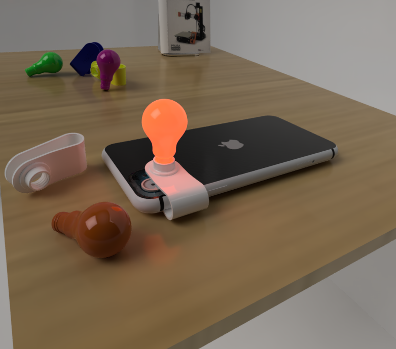 Phone Night Lamp, Mini Colorful Bulbs by hangbar3d | Download free STL ...