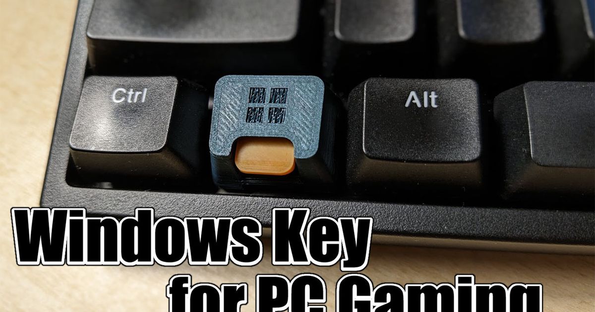 Windows Key for PC Gaming por BaGooN | Descargar modelo STL gratuito ...