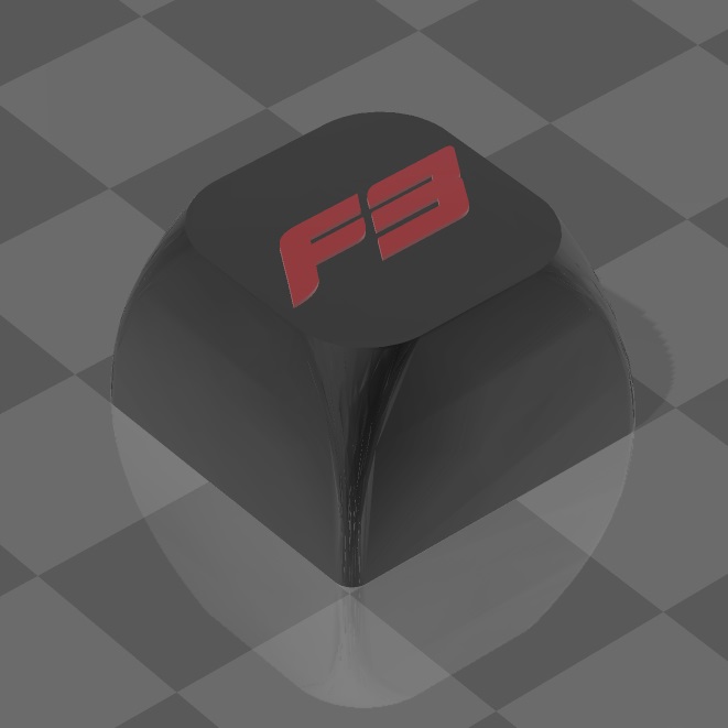 F3 Logo Keycap by Wolvie | Download free STL model | Printables.com