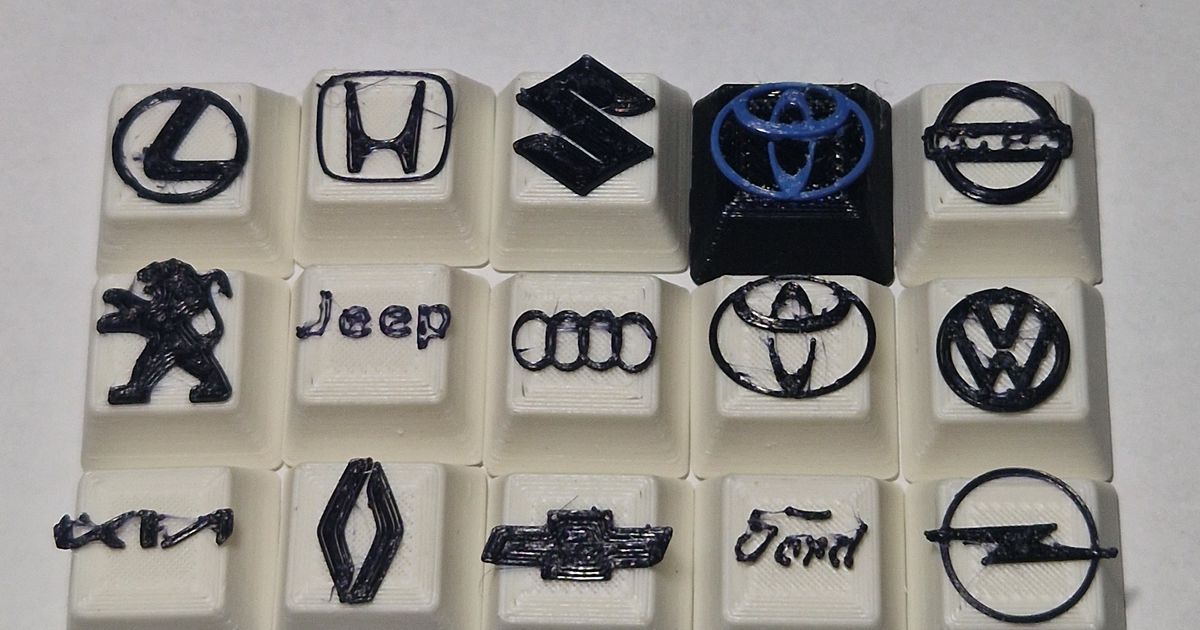 car brand keycaps by klemen144 | Download free STL model | Printables.com