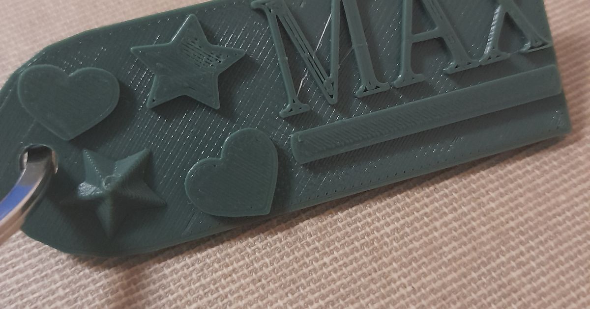 customizable keychain by Max | Download free STL model | Printables.com