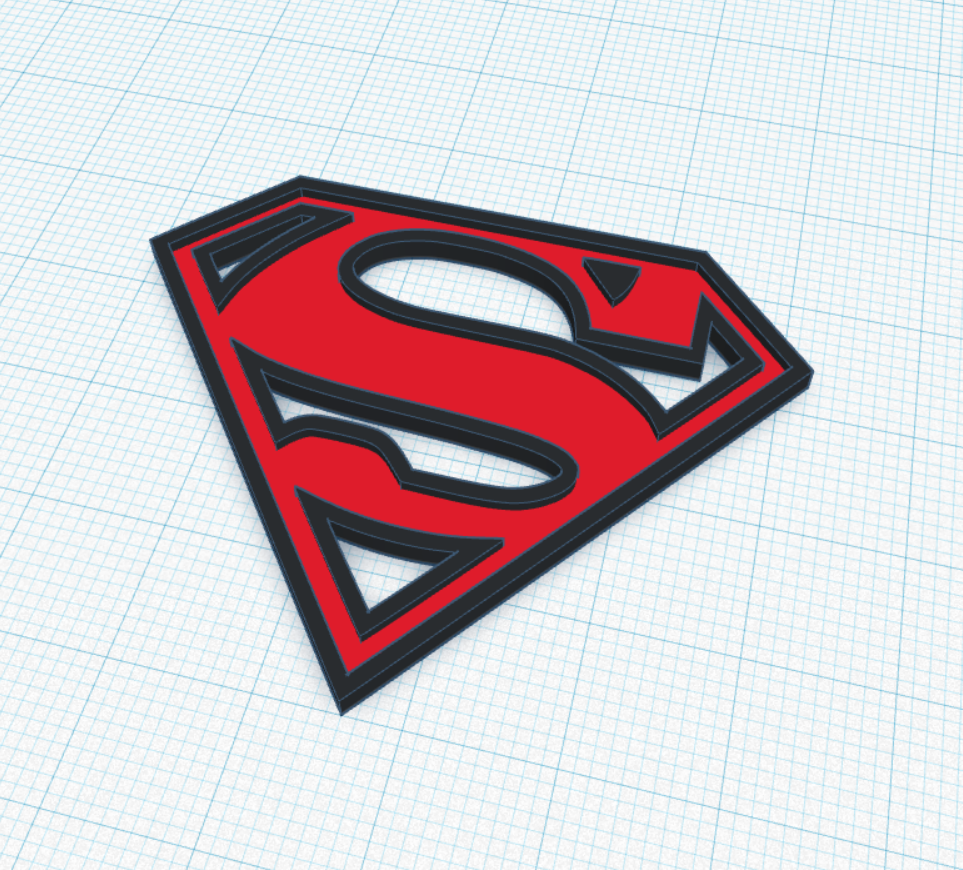 Superman logo with raised borders by Armality | Download free STL model ...