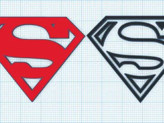 Superman logo with raised borders by Armality | Download free STL model ...