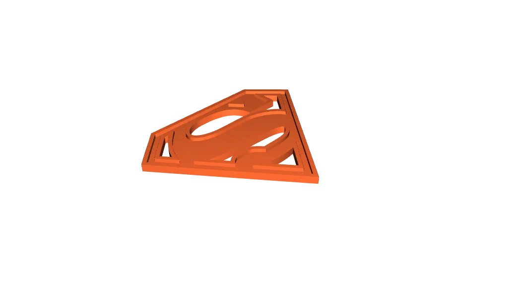 Superman logo with raised borders by Armality | Download free STL model ...