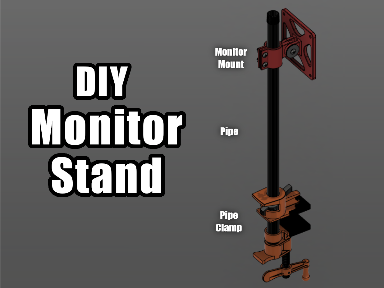 DIY Monitor Pipe Clamp Mount por jbaekey | Descargar modelo STL ...
