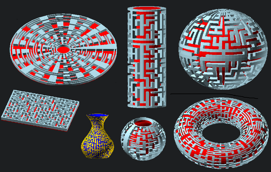 Maze Map (Openscad script) by Vendicar Decarian | Download free STL ...