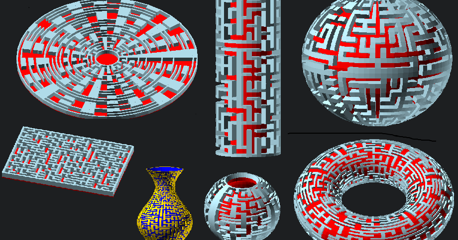 Maze Map (Openscad script) by Vendicar Decarian | Download free STL ...