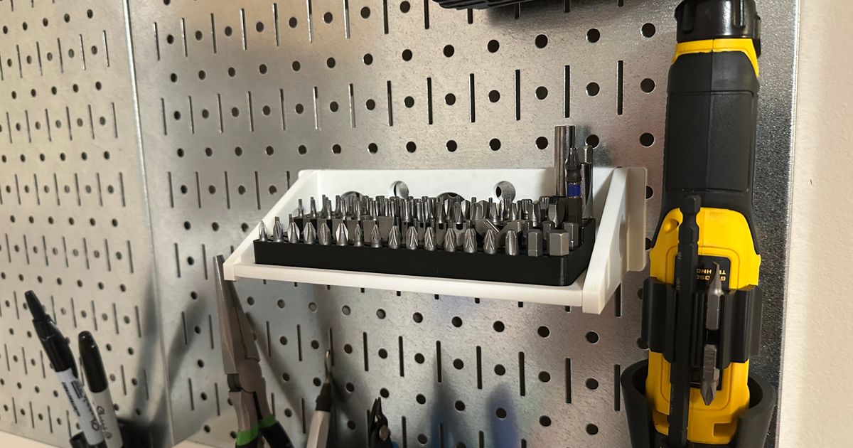 Wall Control Bit Holder by wapittman | Download free STL model ...