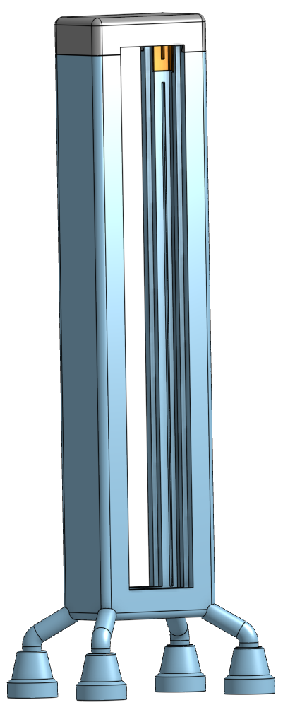 Vertical LED Sign with magnetic base by illegible | Download free STL ...