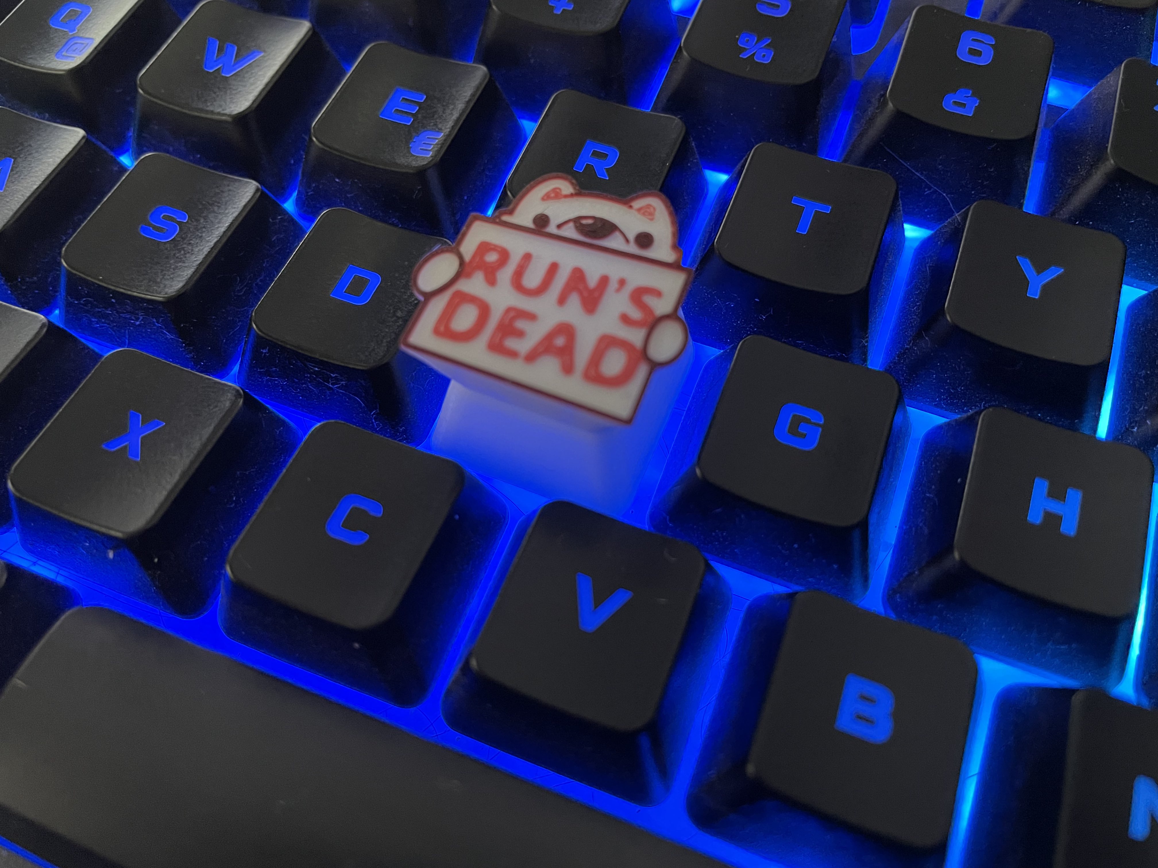 DarkViperAU's Run's Dead keycap for F key corsair k55 keyboard by ...