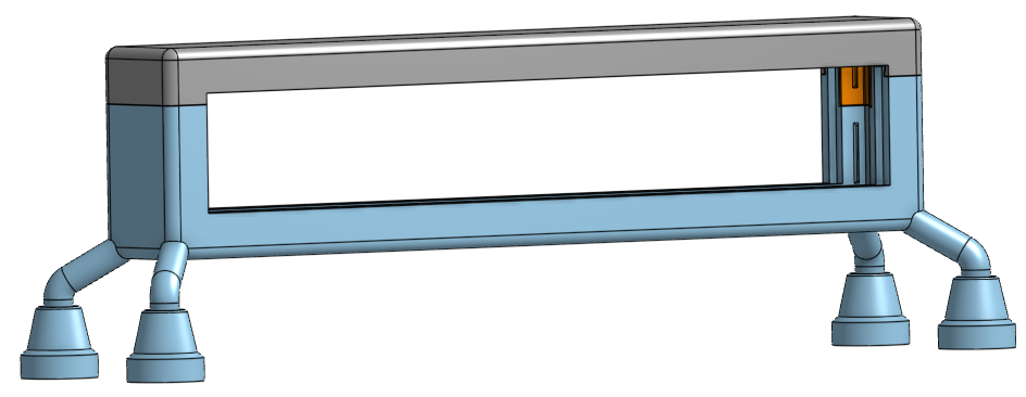 Horizontal LED Sign with magnetic base by illegible | Download free STL ...