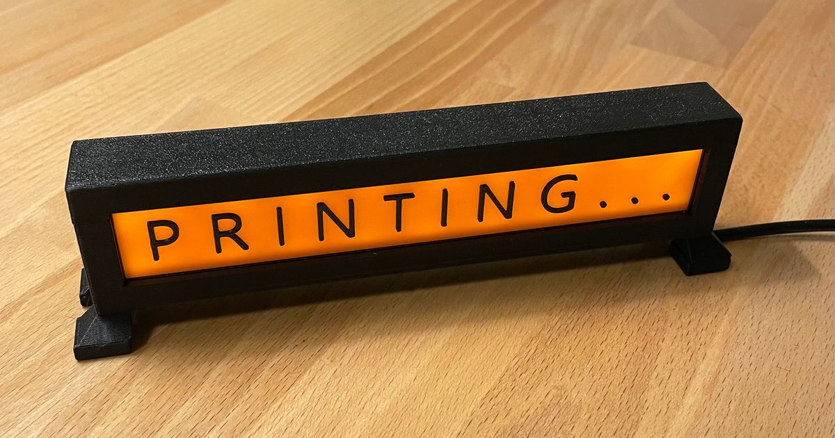 Horizontal LED Sign with magnetic base by illegible | Download free STL ...