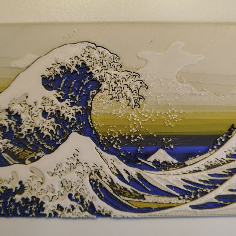 The Great Wave off Kanagawa Hueforge by Öcsibu$z | Download free STL ...