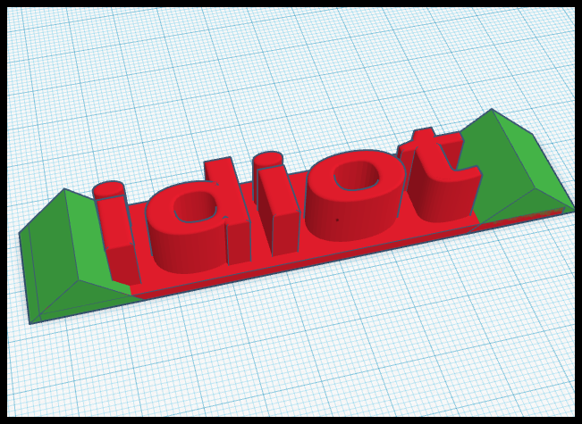 idiot sign by jw811dingus | Download free STL model | Printables.com