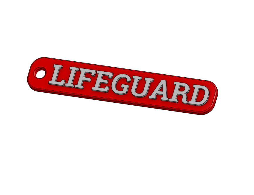 Keychain LIFEGUARD w CAPTAIN in the back by Mick | Download free STL ...