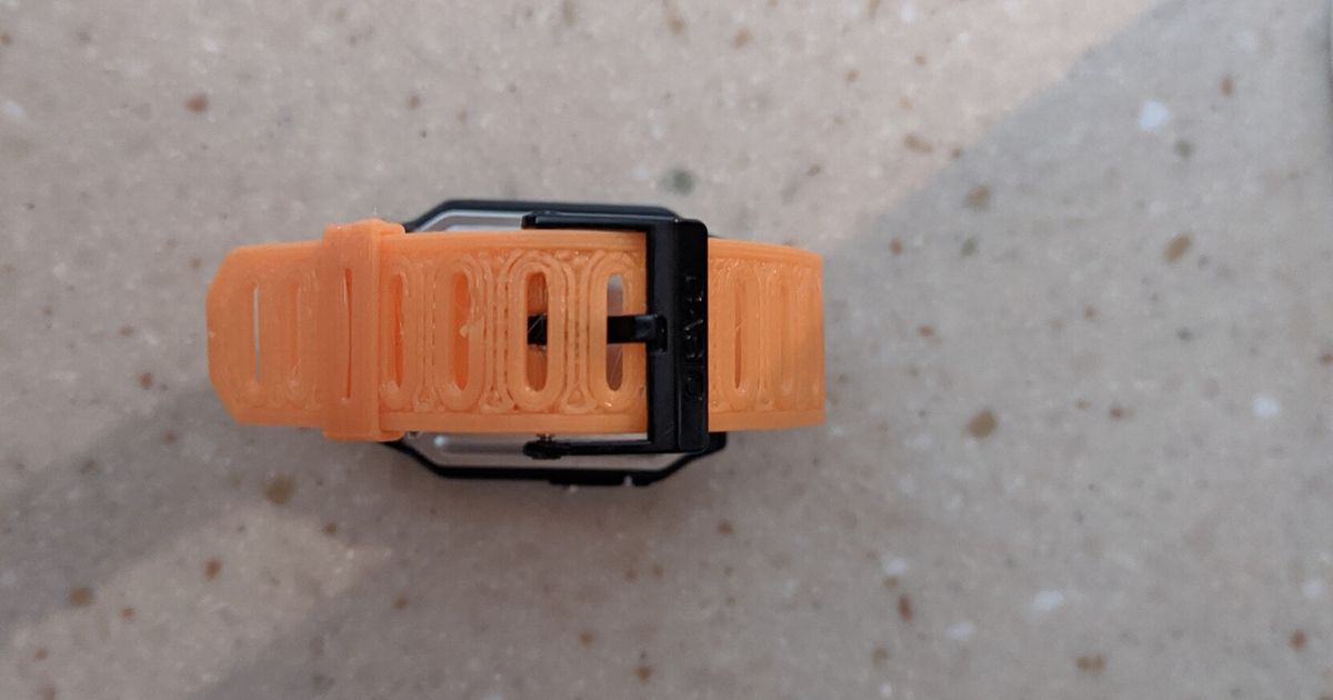 Casio Calculator Watch Thin Strap by Sadie Robotics | Download free STL ...