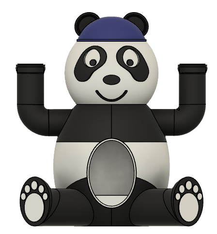 Panda Candy Dispenser by Sensei31415 | Download free STL model ...