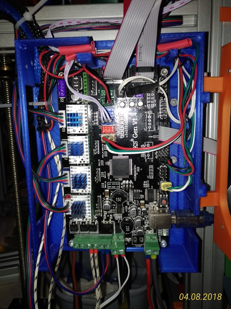MKS GEN V1.4 holder - profile 3030, fan 120mm - V2 by Krowarus ...