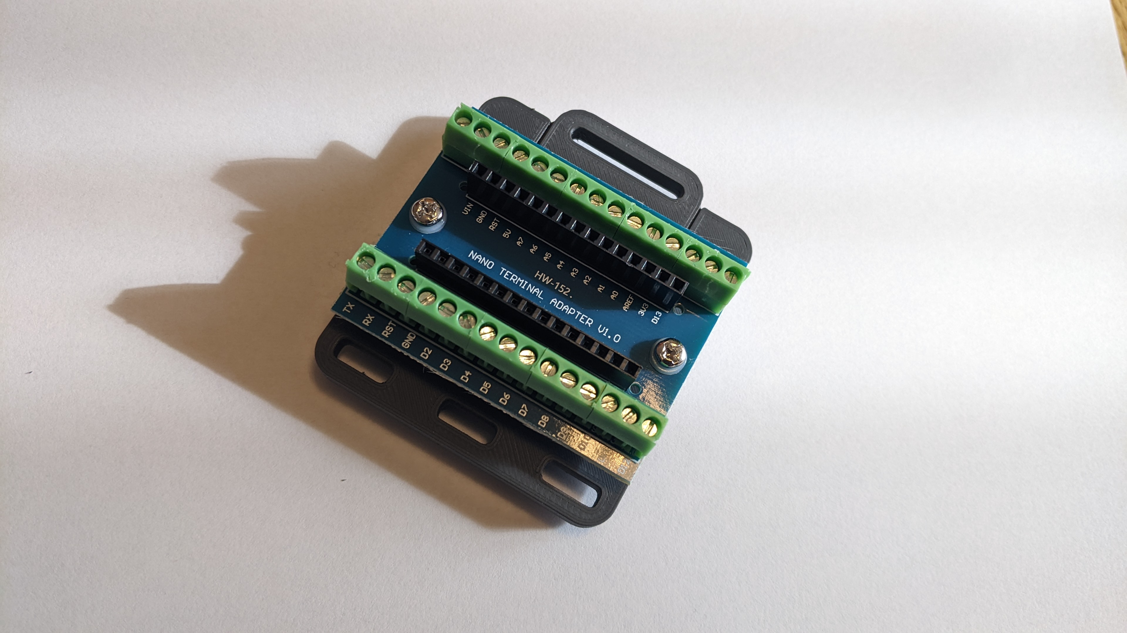 Arduino Nano Screw Terminal DIN Rail mount por MadHulk | Descargar ...