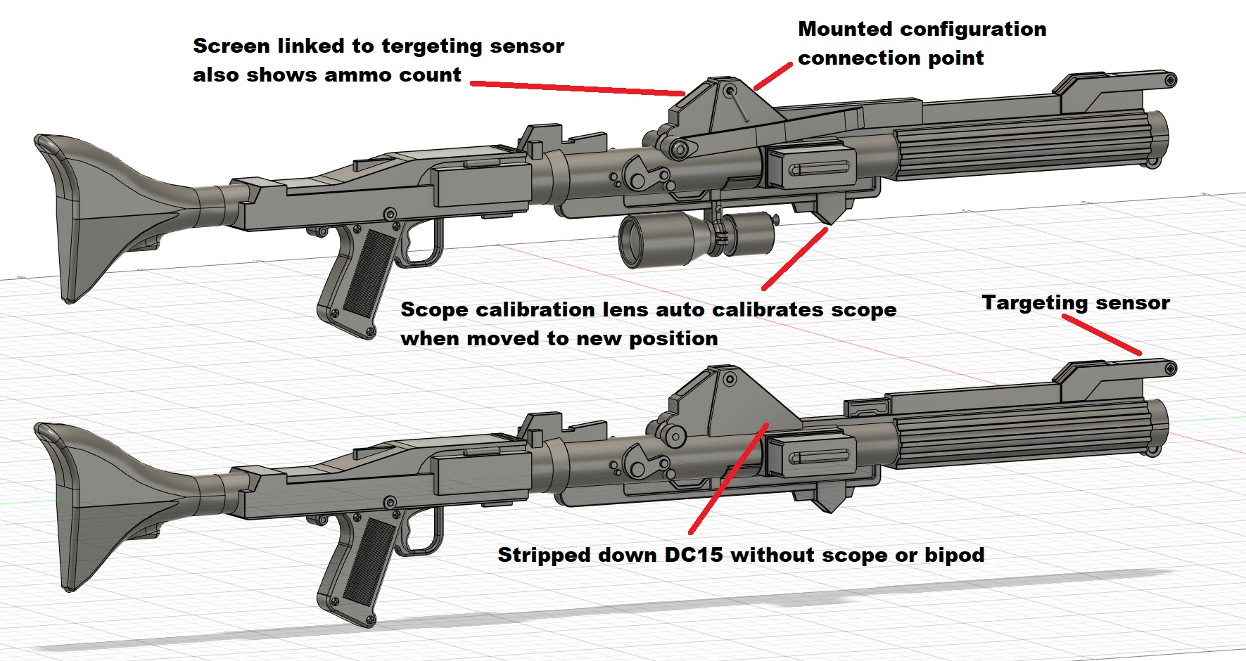 Sharpshooter mode and mid transformation versions Star Wars DC15 A ...