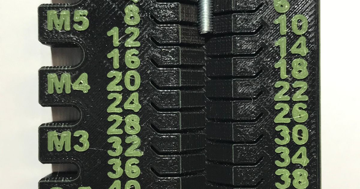 metric screw meter (with magnet) by TiSpace | Download free STL model ...