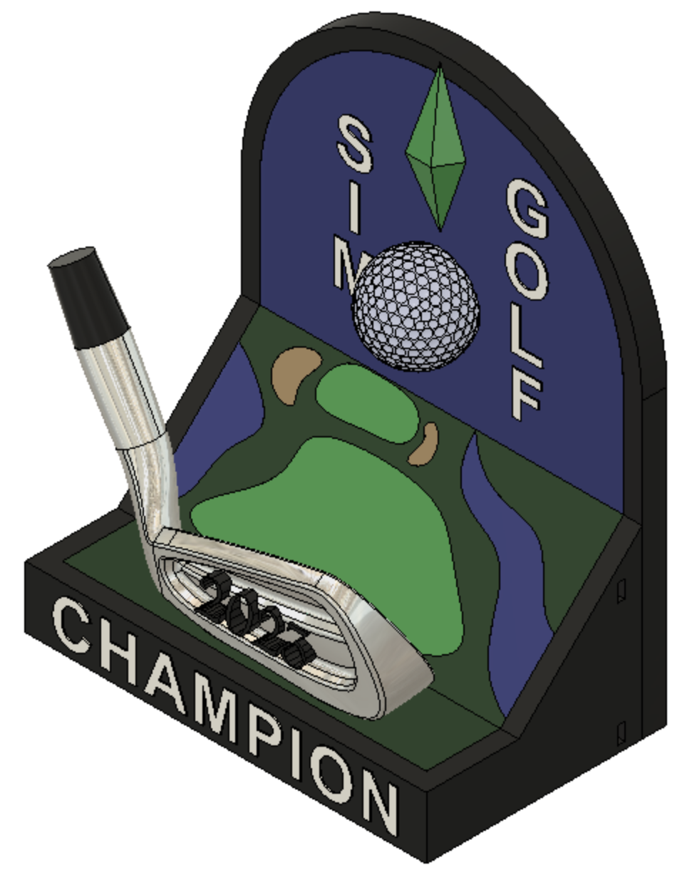 Sim Golf Champion Trophy Award by mcfada | Download free STL model ...