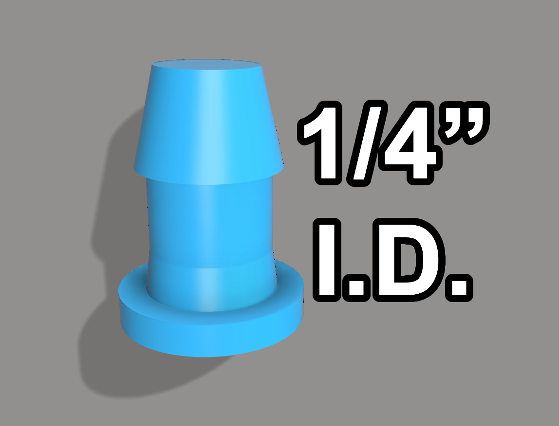 Plug for 1/4" (6mm) ID Tubing by npopson | Download free STL model ...