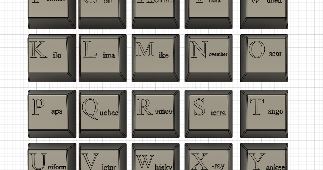 NATO Alphabet Keycaps by AllMight | Download free STL model ...