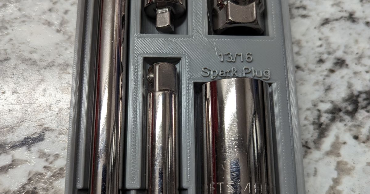 Gridfinity - Craftsman 3/8 inch drive socket extensions and spark plug ...