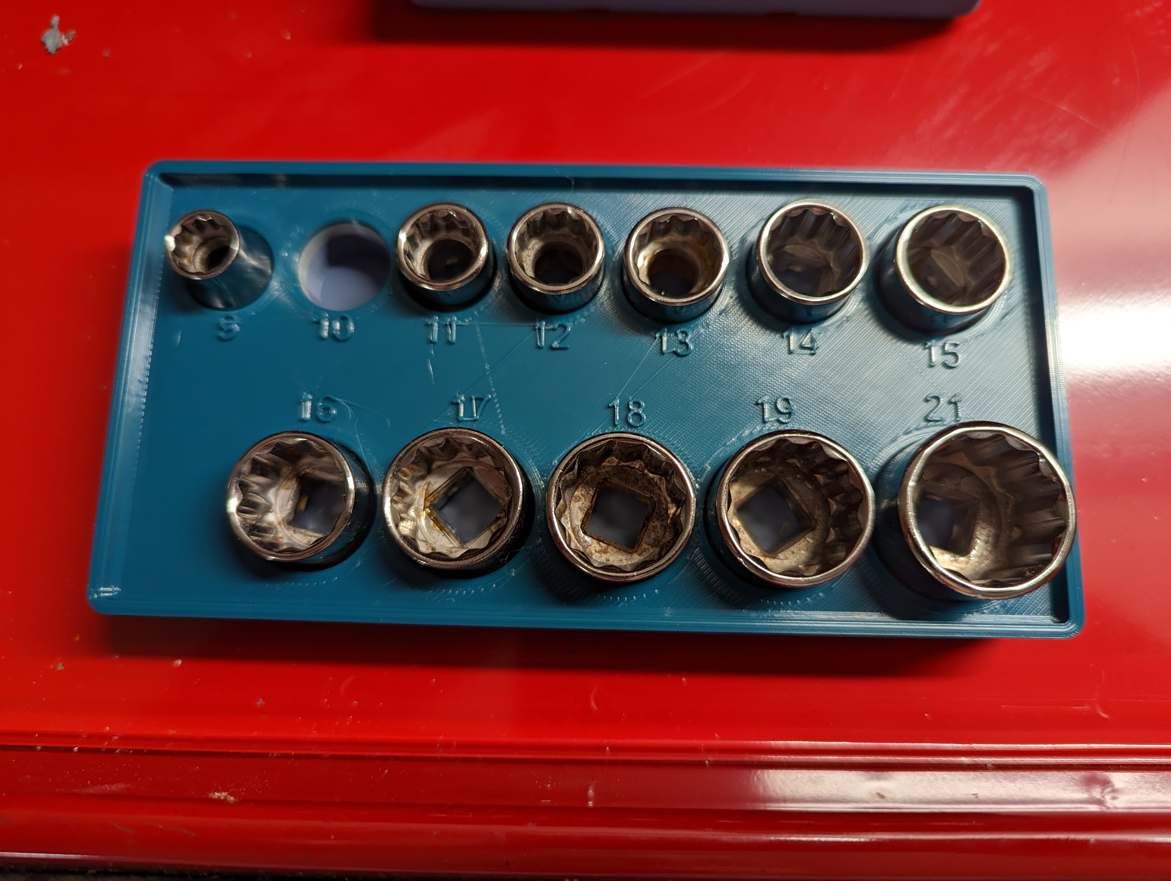 Gridfinity - Craftsman 3/8 inch drive 12 point metric socket organizer ...