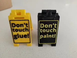 Glue or Paint warning sign by Bridget | Download free STL model ...
