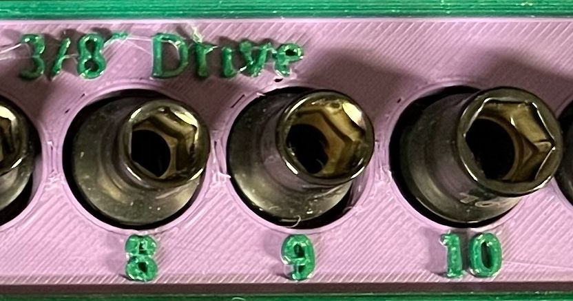 Gridfinity Socket Holder for Dewalt Deep Metric Sockets, Size 6-12MM, 3 ...