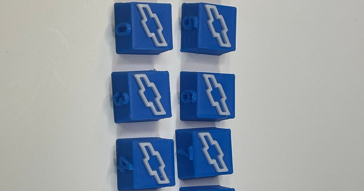 Chevrolet Key Caps (0-9) by PhDGoSlowAncient | Download free STL model ...
