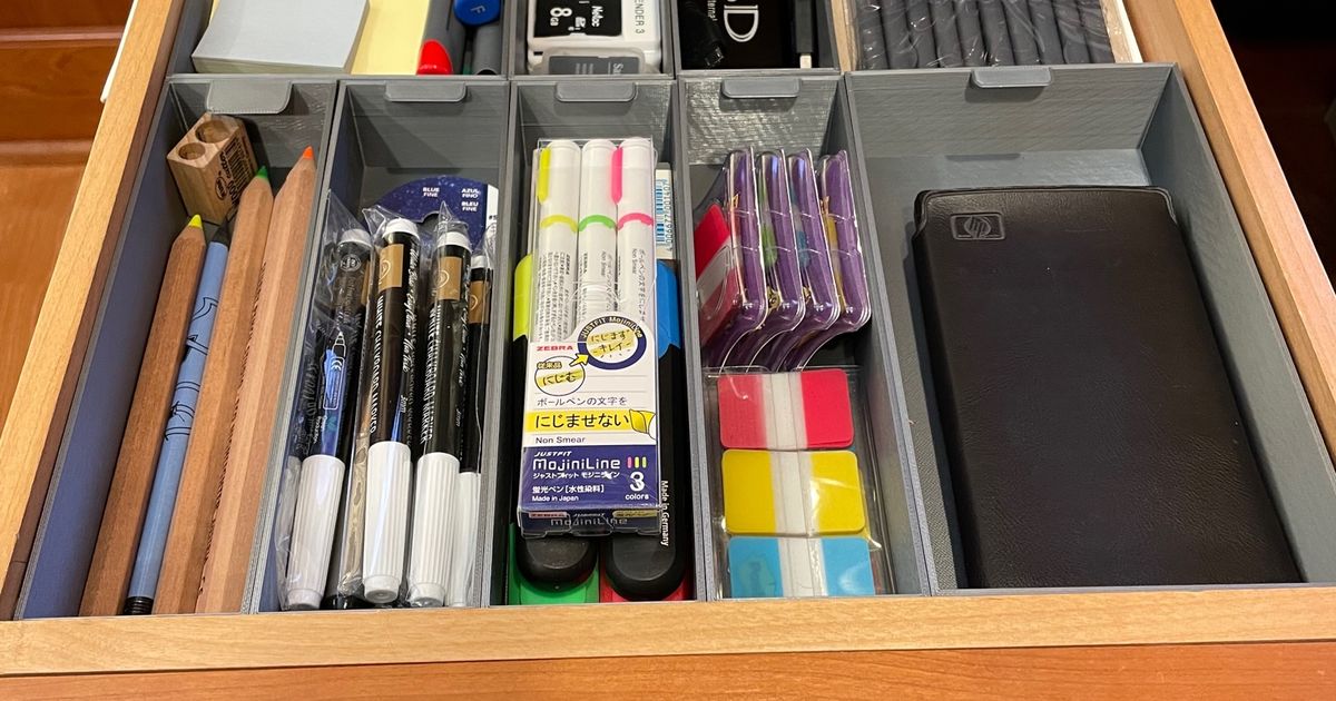 Grid Boxes for Drawers by Hexene Labs | Download free STL model ...