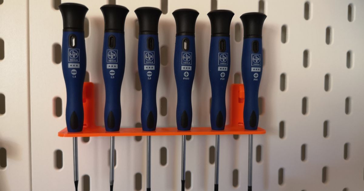 IKEA Skadis - Lux Screwdriver Mount by M4n1 | Download free STL model | Printables.com